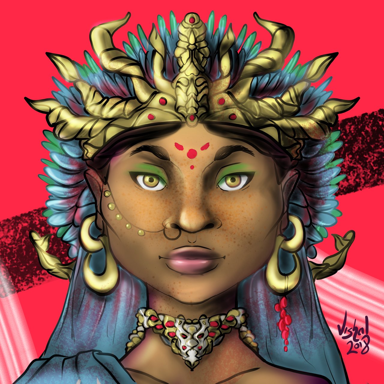 Drawing 100 Portraits with Krita – Milestone 15 – Vishal K Bharadwaj